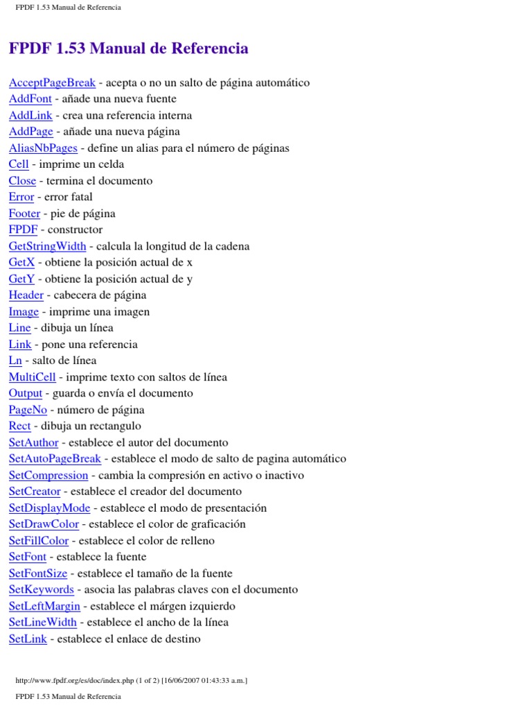 FPDF 153 Manual Es | PDF | Modelo de color Rgb | Sistema de coordenadas ...