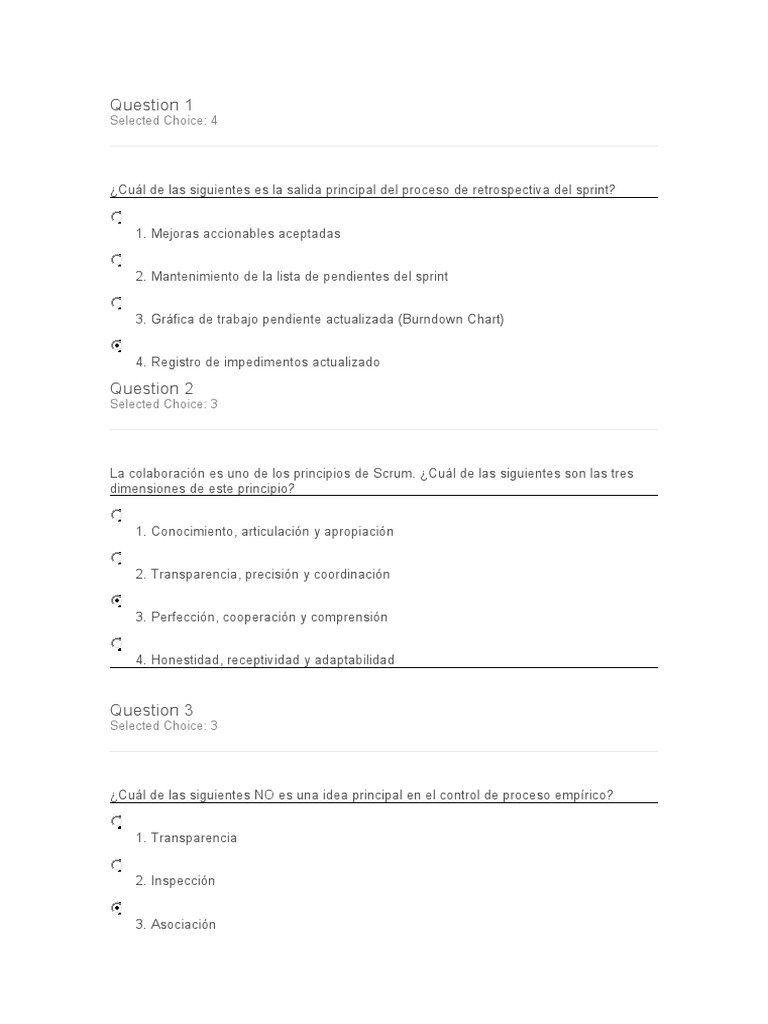 Preguntas Scrum Fundamentals | PDF | Scrum (desarrollo de software)
