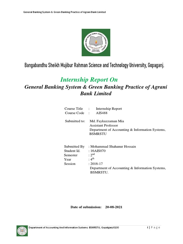 Agrani Bank's Banking & Green Practices | PDF | Cheque | Banks