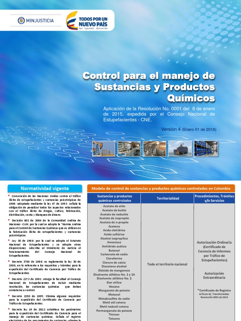 Control de Sustancias Químicas en Colombia | PDF | Química | Sustancias ...