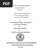 Report For Mini Project (TIC TAC TOE USING C) | PDF | Teaching Mathematics | Leisure