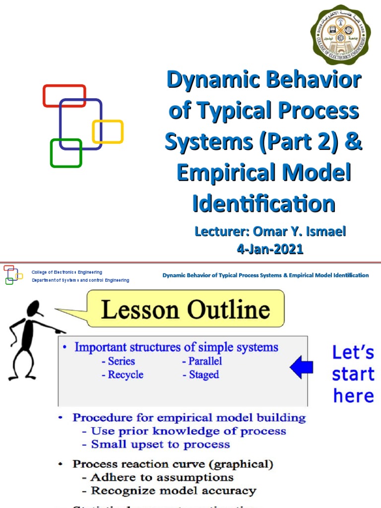 Lecture-5 Dynamic Behavior of Typical Process Systems (Part 2) and ...