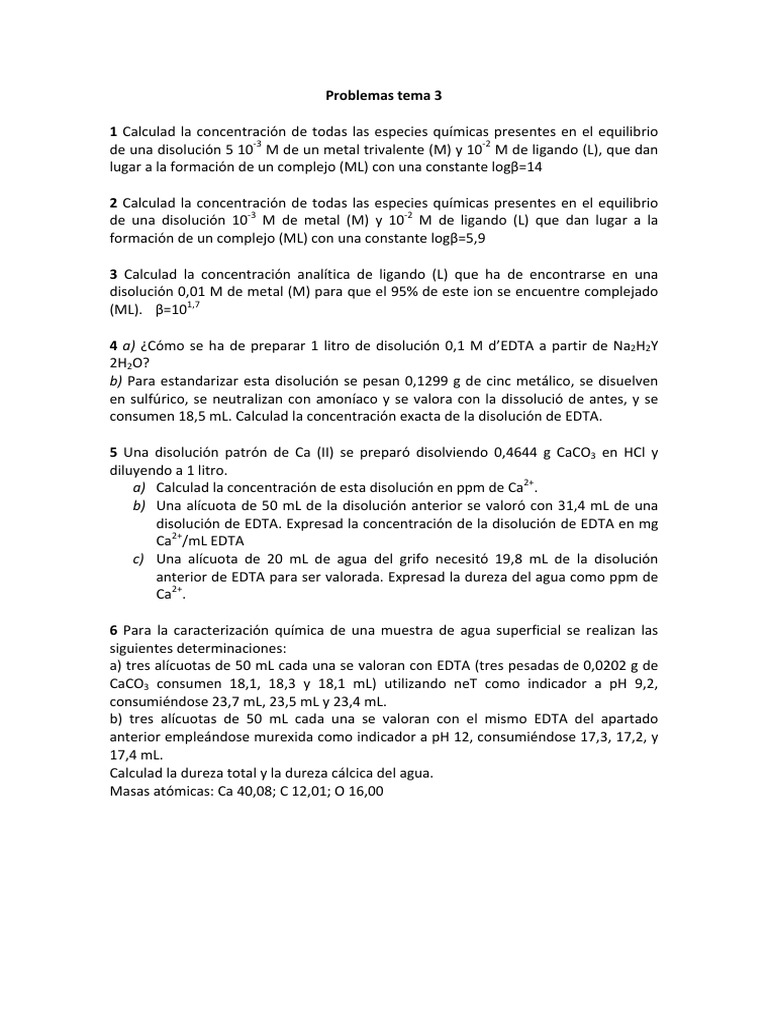 Problemas Tema 3 | PDF