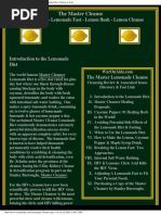 Master Cleanse Guide for Beginners | PDF | Lemonade | Drink