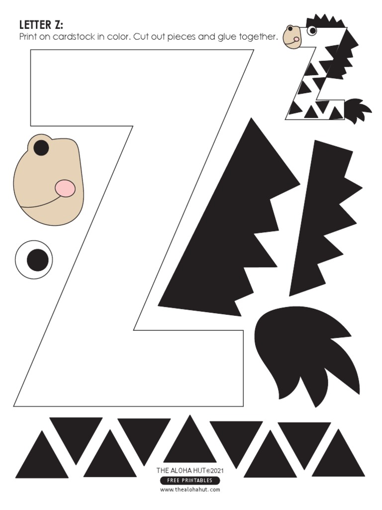 Colorful Cardstock Letter Z Cutout | PDF