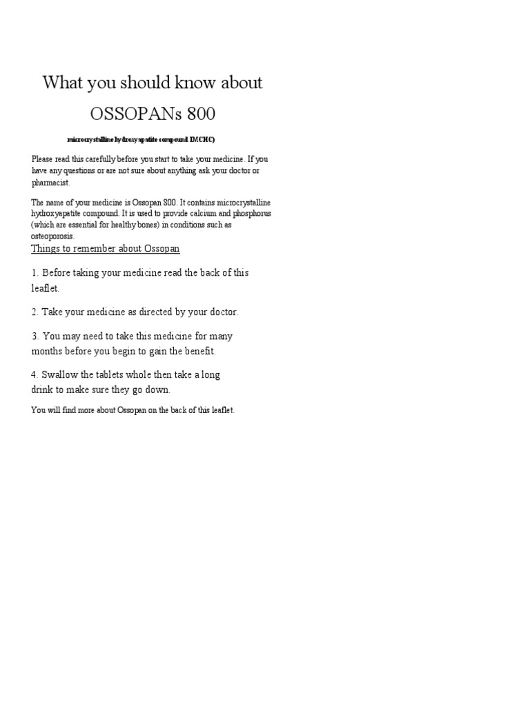 Ossopan - 800 2 | PDF | Clinical Medicine | Medical Specialties
