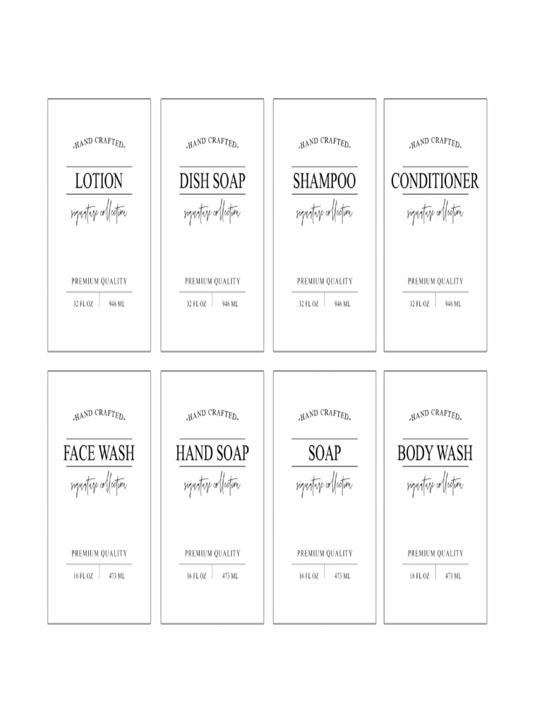 Soap Labels | PDF