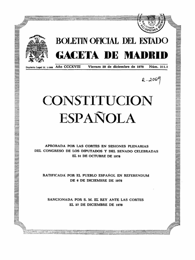 Constitucion Española Descargar Gratis Pdf Cortes Generales