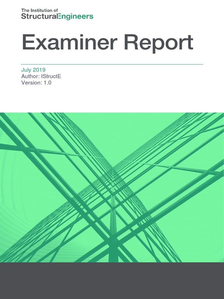 2019 July IStructE Examiners Report | PDF | Deep Foundation | Beam (Structure)