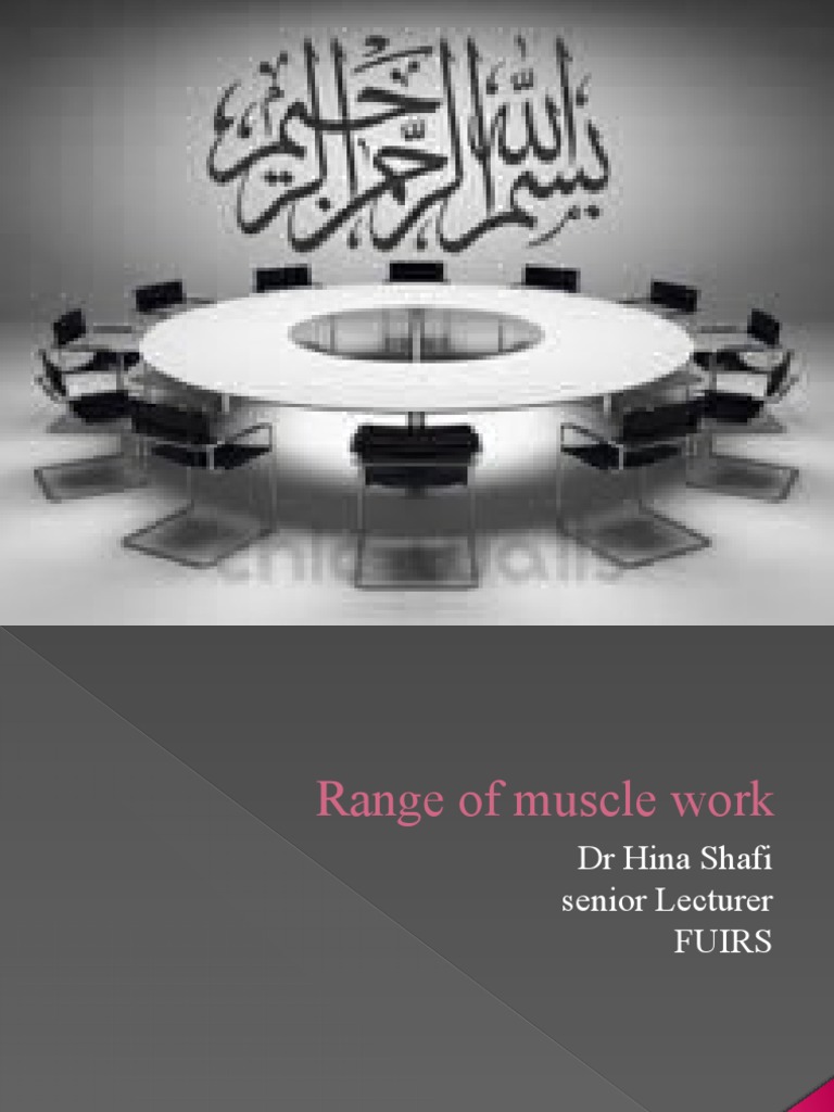 Lec 3 Range of Muscle Work | PDF | Muscle | Muscle Contraction