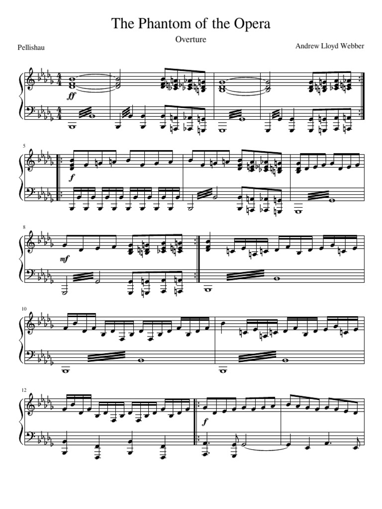 The Phantom of The Opera: Overture | PDF | Broadway Theatre | Oral ...