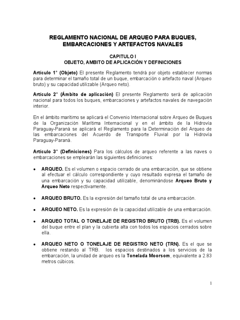 3 Reglamento Arqueo | Descargar gratis PDF | Buques | Arquitectura naval