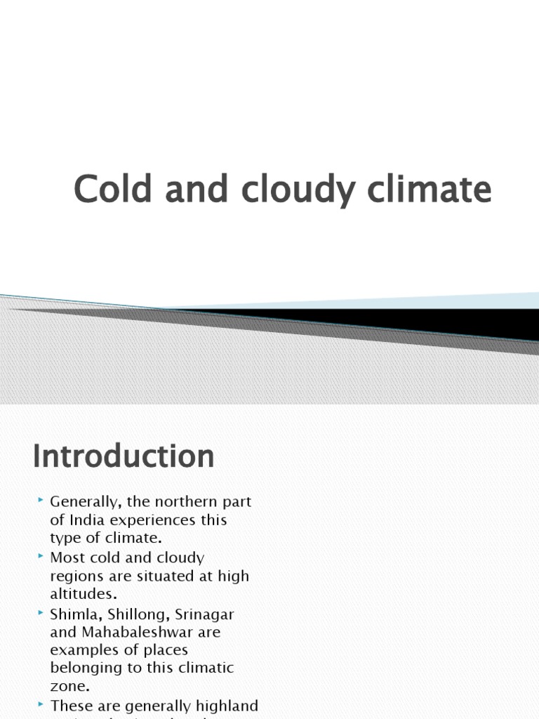 Cold and Cloudy Climate in India | PDF