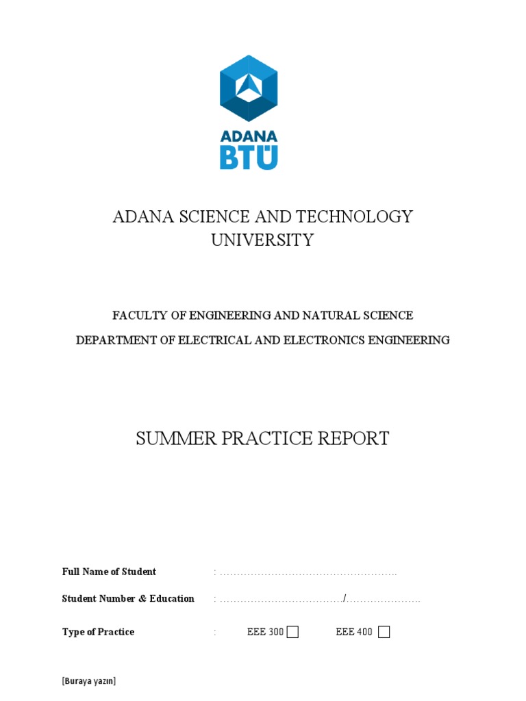 Adana Science and Technology University | PDF