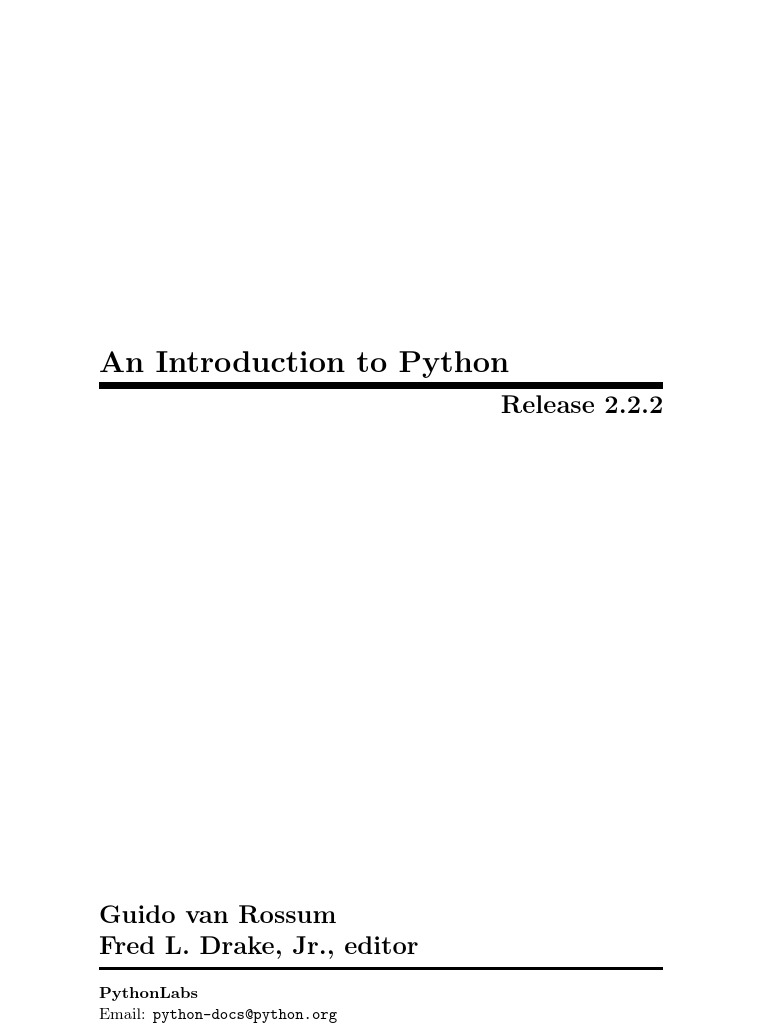 Python Intro | PDF