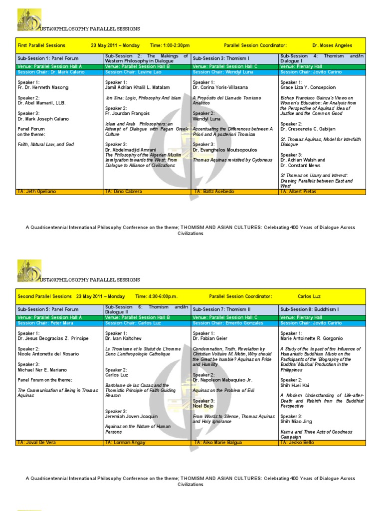 UST Conference (Parallel Sessions) : Clustering, Paper Titles and ...