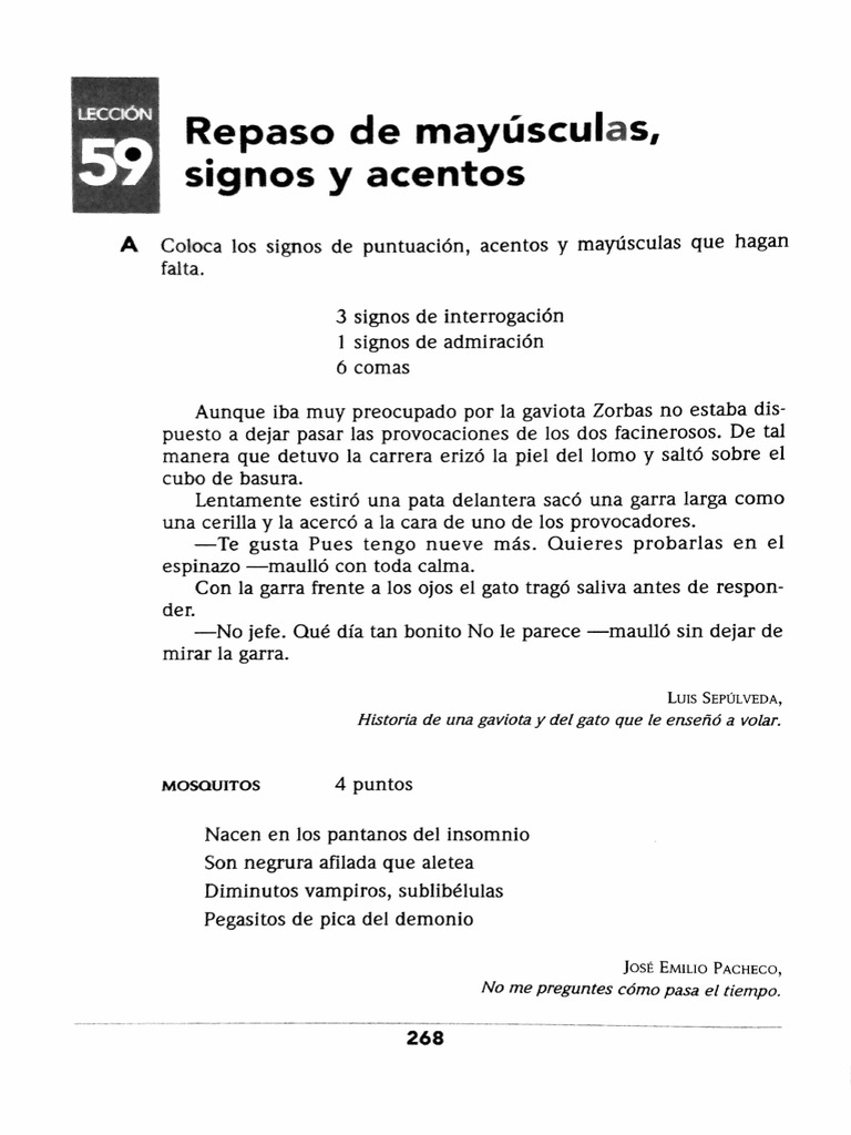 Repaso de mayúsculas, signos y acentos | PDF