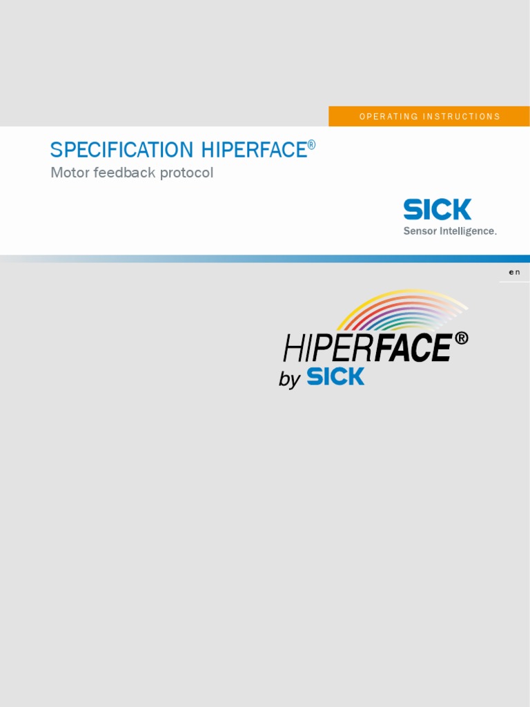 Operating Instructions Specification Hiperface Motor Feedback Protocol ...