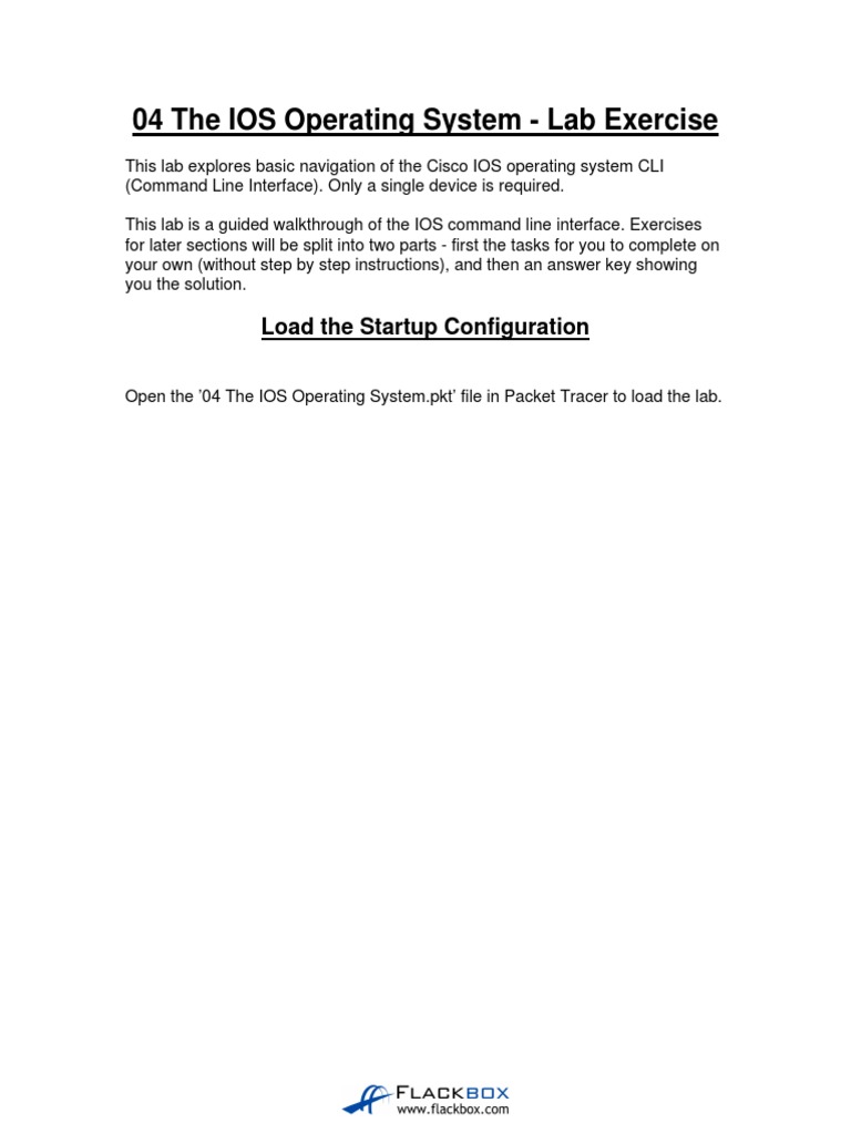 Exploring The Cisco Ios Command Line Interface Pdf Command Line Interface Computer Networking