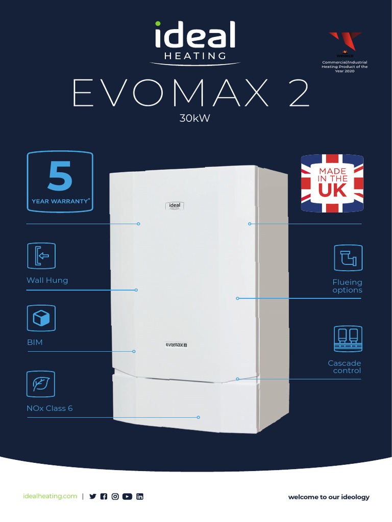 Evomax 2 30kW Spec Sheet 2020 | PDF | Boiler | Pump
