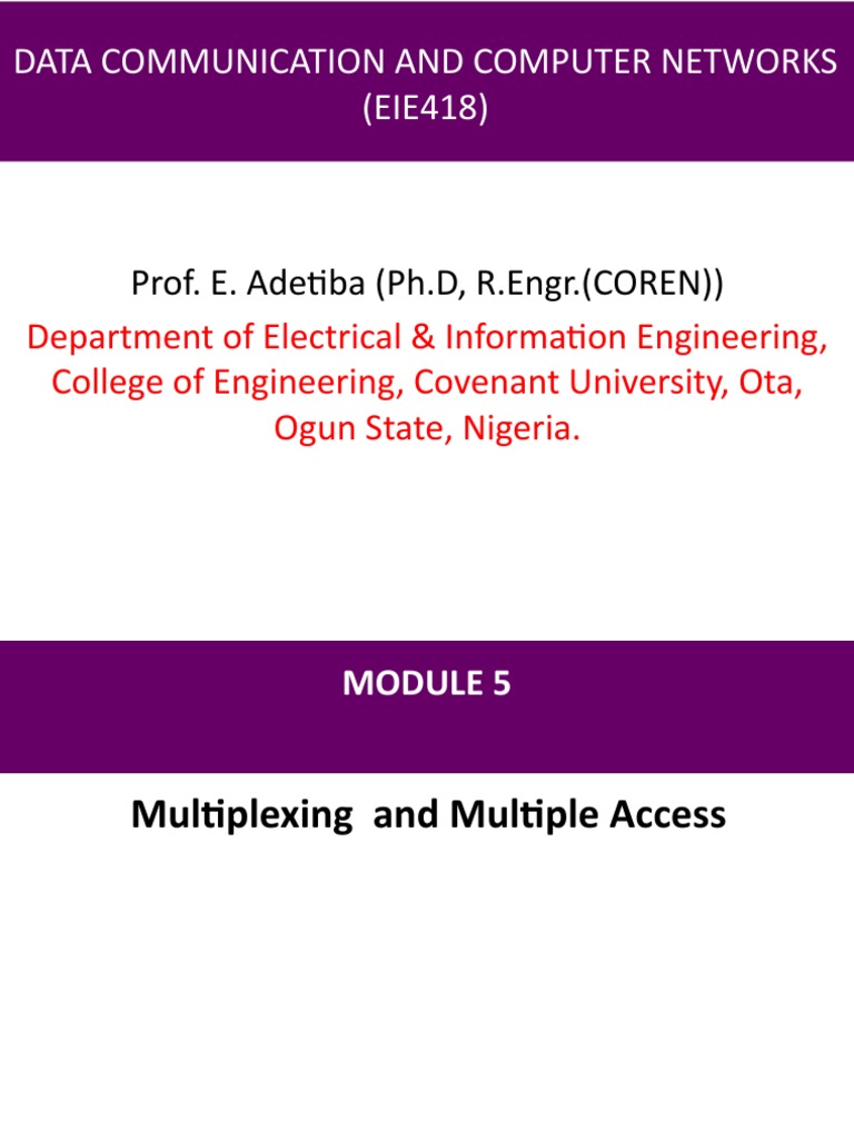 Multiplexing Techniques in Networking | PDF | Channel Access Method | Multiplexing