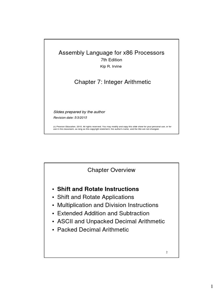 Chapter 7 Integer Arithmetic Pdf Binary Coded Decimal Integer 9943