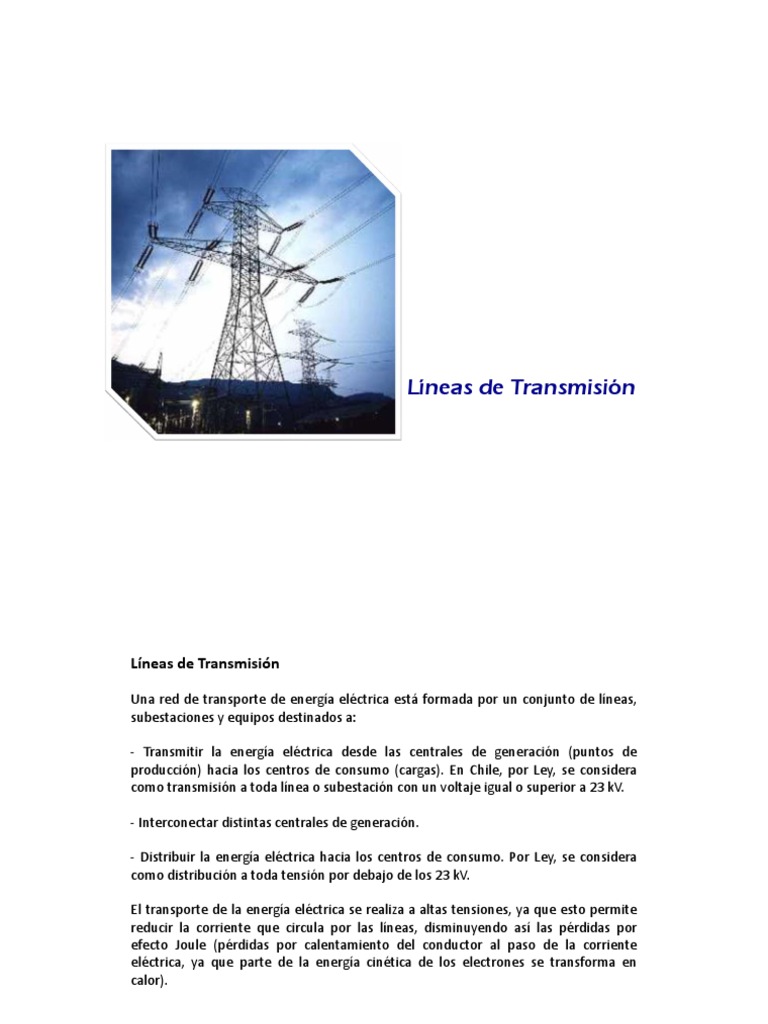 Líneas de Transmisión Parte 1 | PDF | Cobre | Transmisión de energía ...