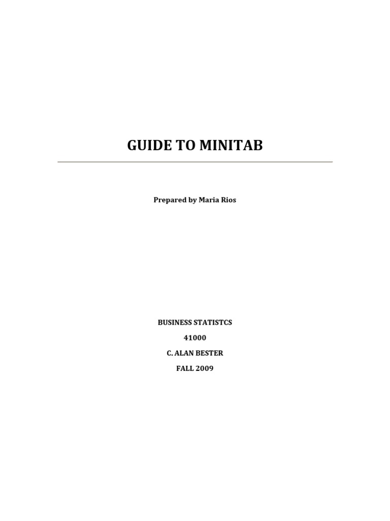 Minitab Guide | PDF | Microsoft Excel | Command Line Interface