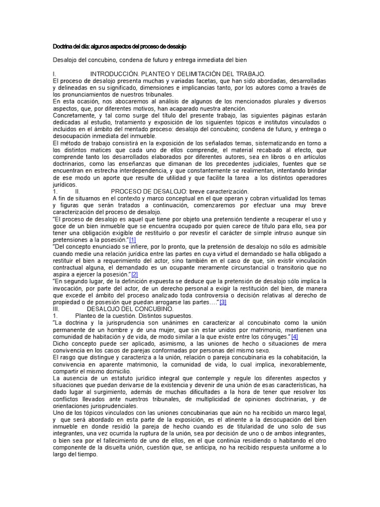 Aspectos del Proceso de Desalojo | PDF | Sentencia (ley) | Propiedad