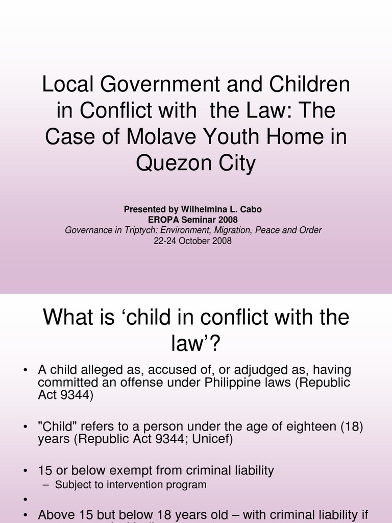 Children in Conflict With Law | PDF | Juvenile Delinquency | Juvenile Court