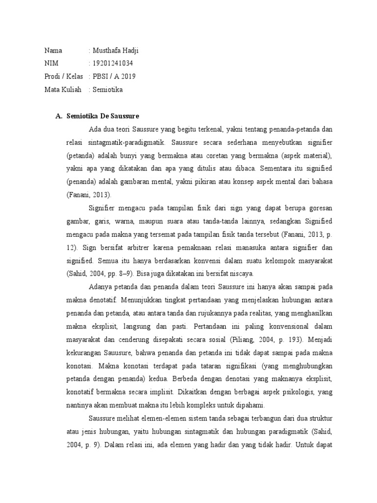 Semiotika Tugas 3 | PDF