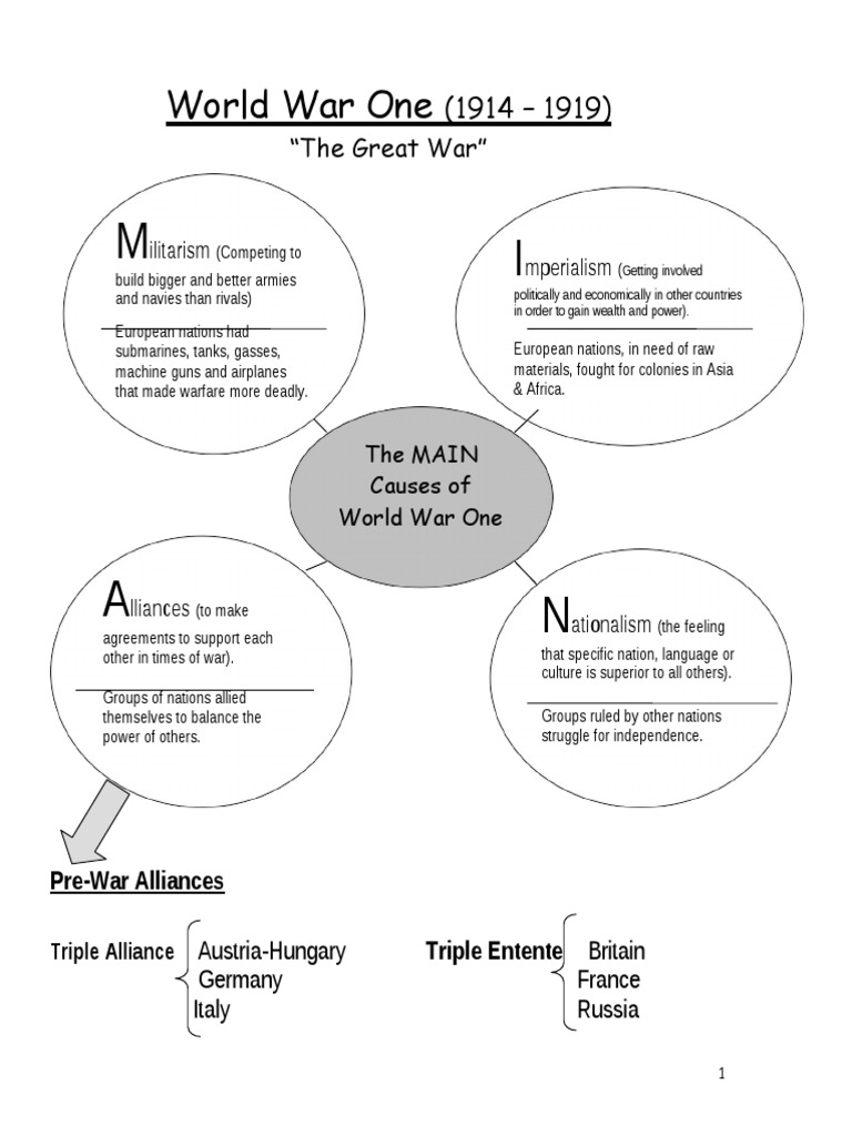 Causes and Impact of World War One | PDF | World War I | Allies Of ...
