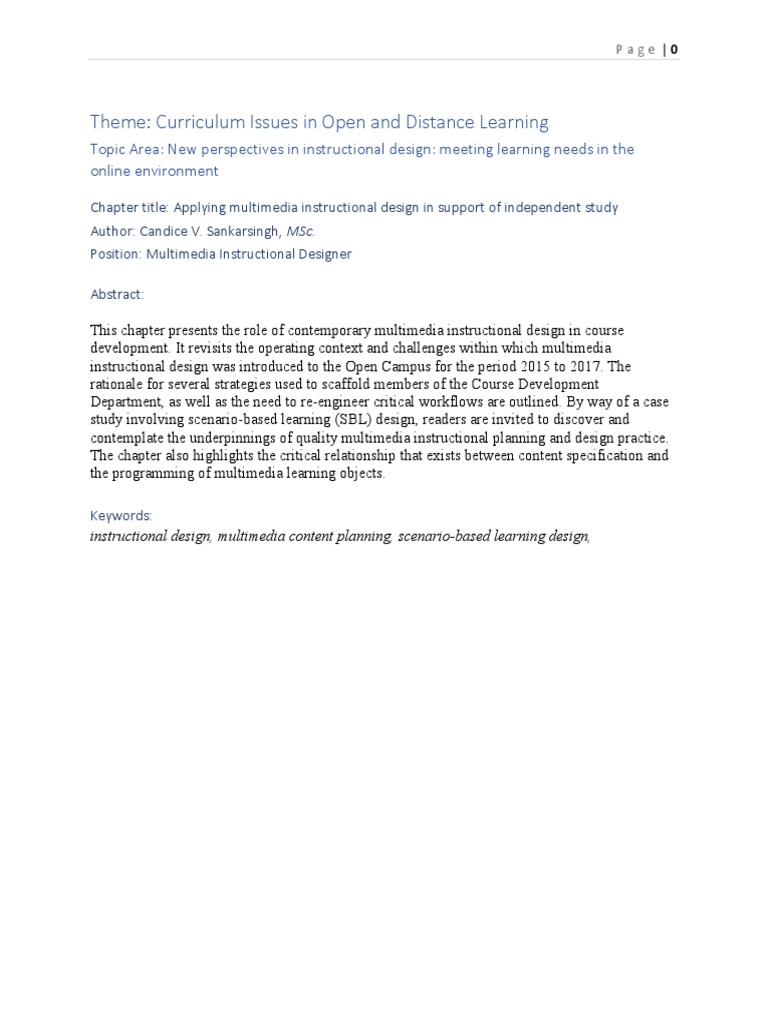 Applying Multimedia Instructional Design | PDF | Instructional Design ...