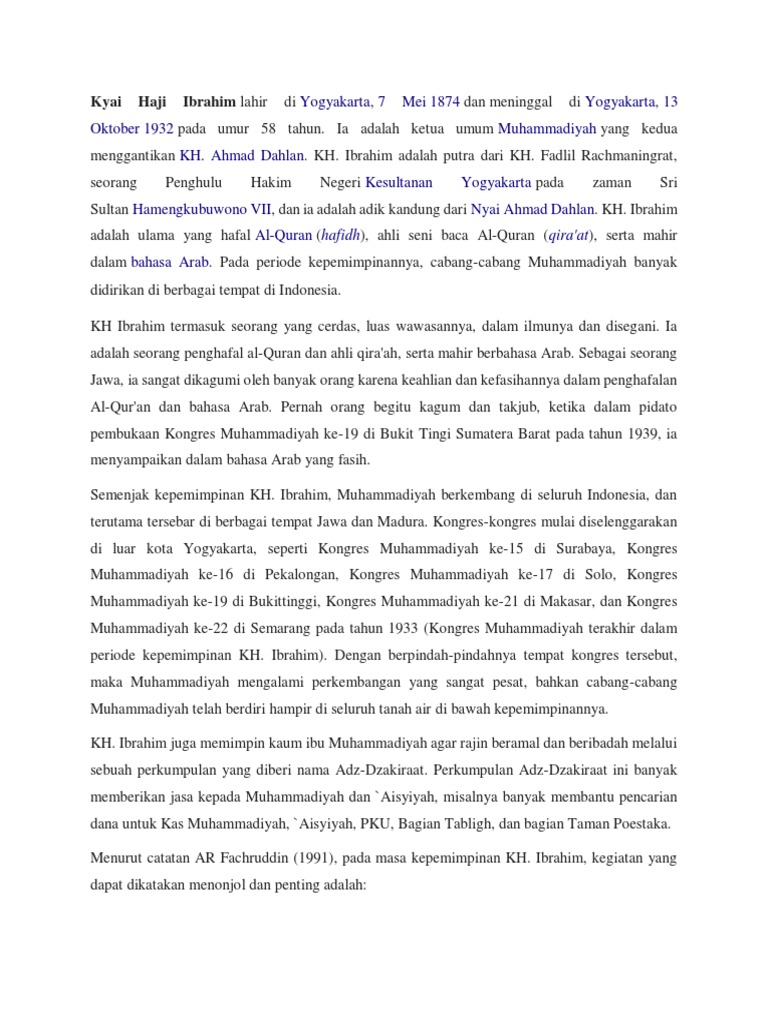 KH Ibrahim | PDF