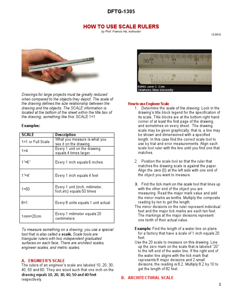 How To Use Scale Rulers | PDF | Foot (Unit) | Measurement