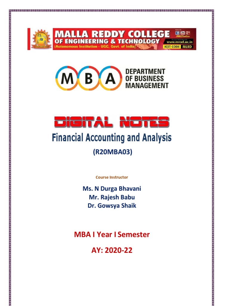 Financial Accounting and Analysis | PDF | Debits And Credits | Expense