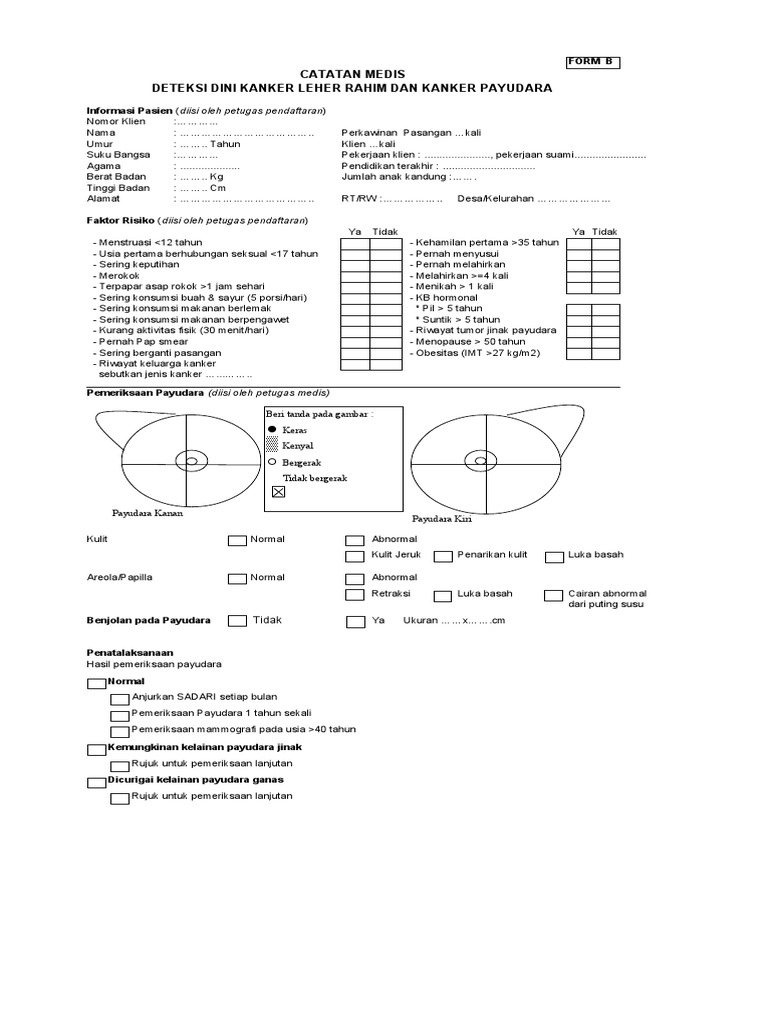 Form Kanker Jatim Edit | PDF
