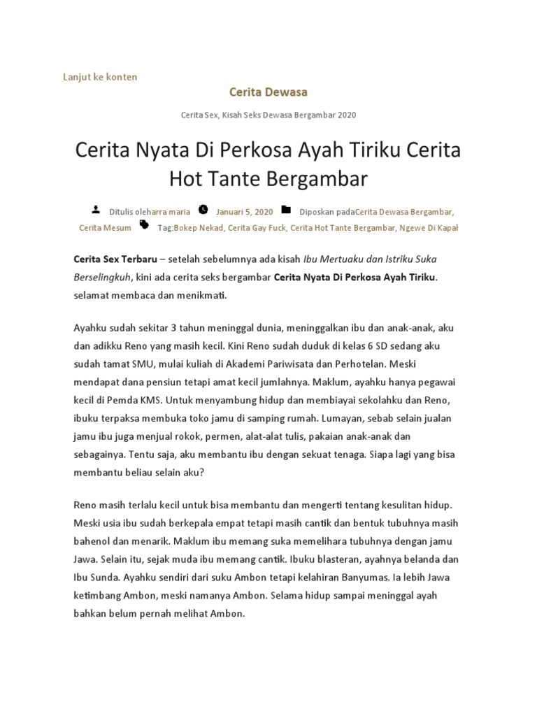 Cerita Nyata Di Perkosa Ayah Tiriku Cerita Hot Tante Bergambar - Cerita Dewasa | PDF