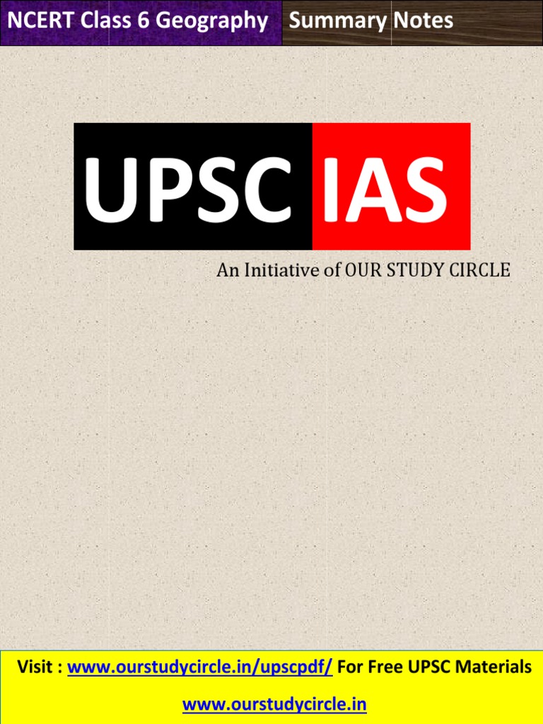 NCERT 6th Geography Notes | PDF | Equator | Planets