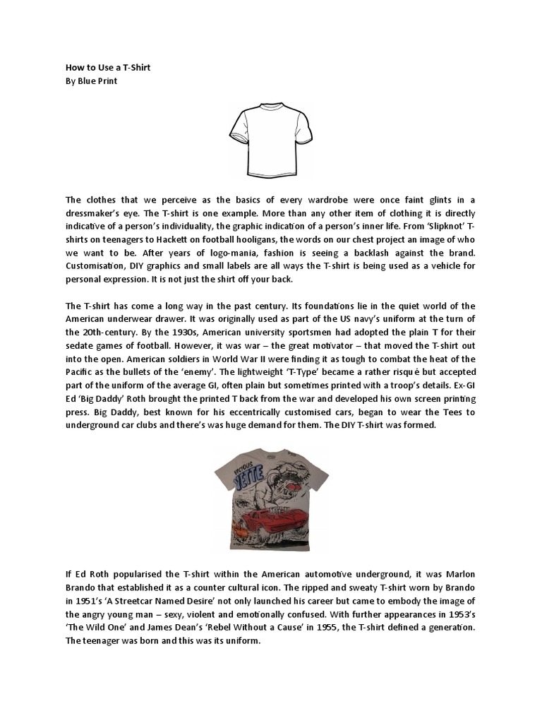 How To Use A T-Shirt | PDF | T Shirt