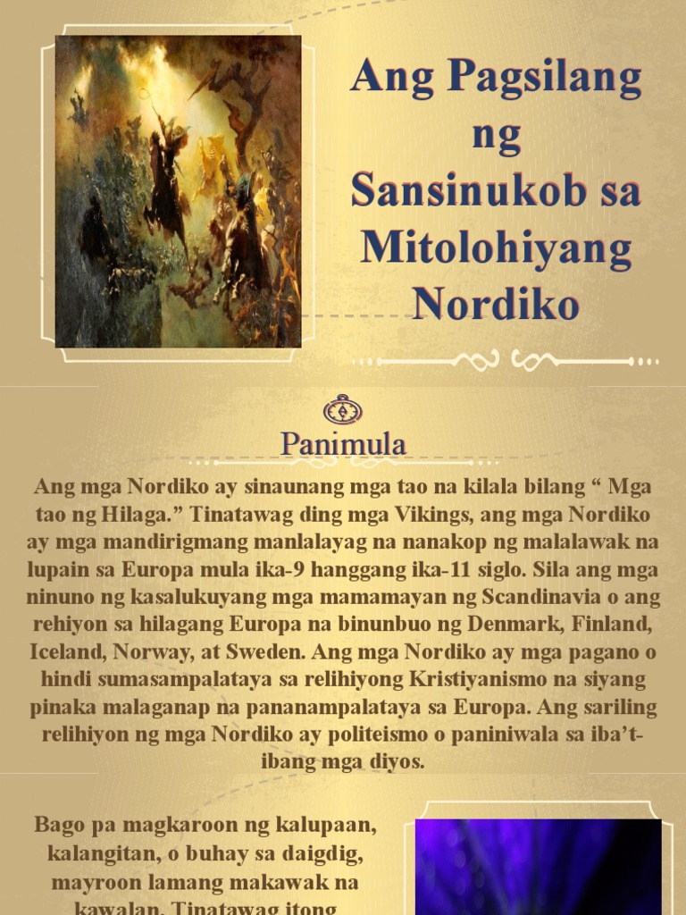 Grade 10 Ang Pagsilang NG Sansinukob Sa Mitolohiyang Nordiko (Autosaved ...