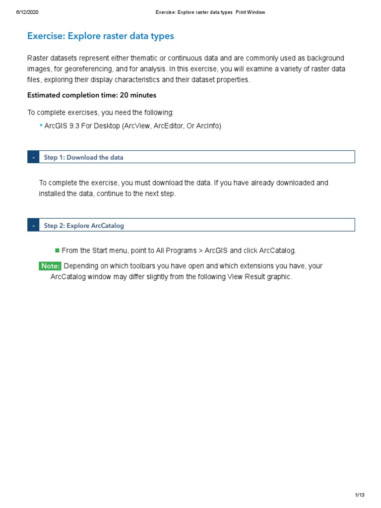 Exploring Various Raster Data Types Through Hands-On Analysis in ArcGIS ...
