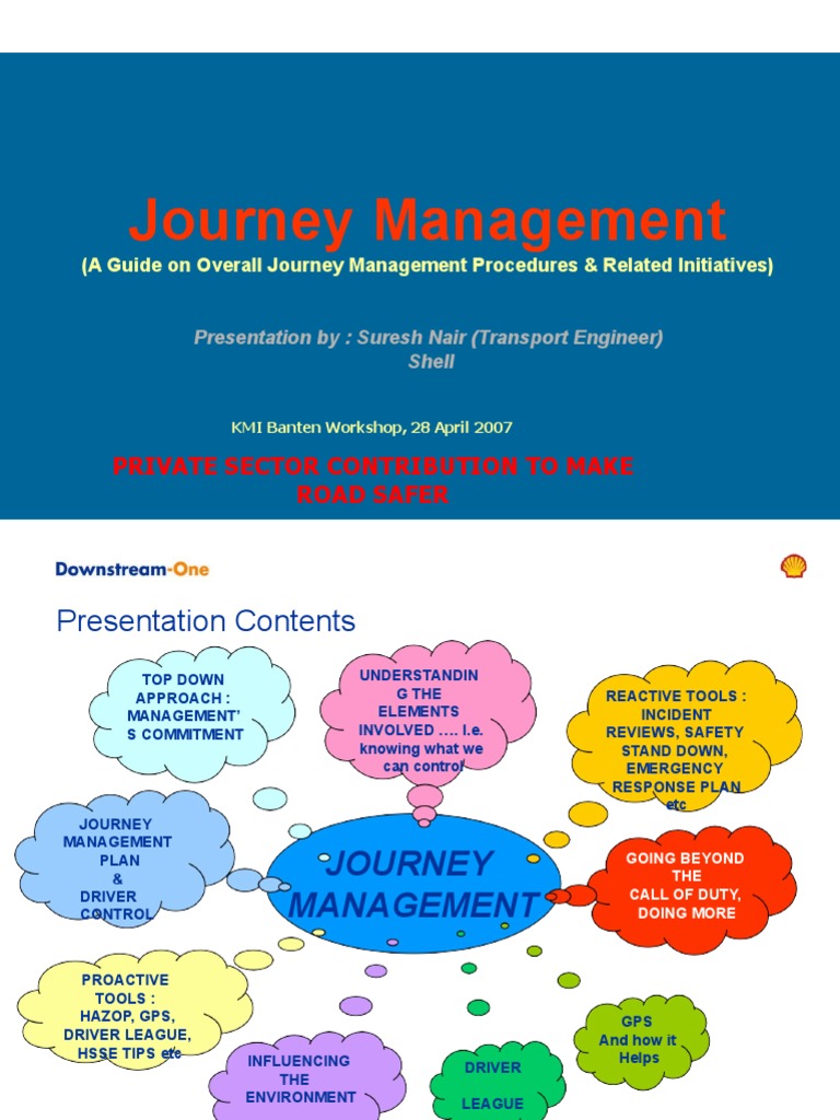 Journey Management: Private Sector Contribution To Make Road Safer ...