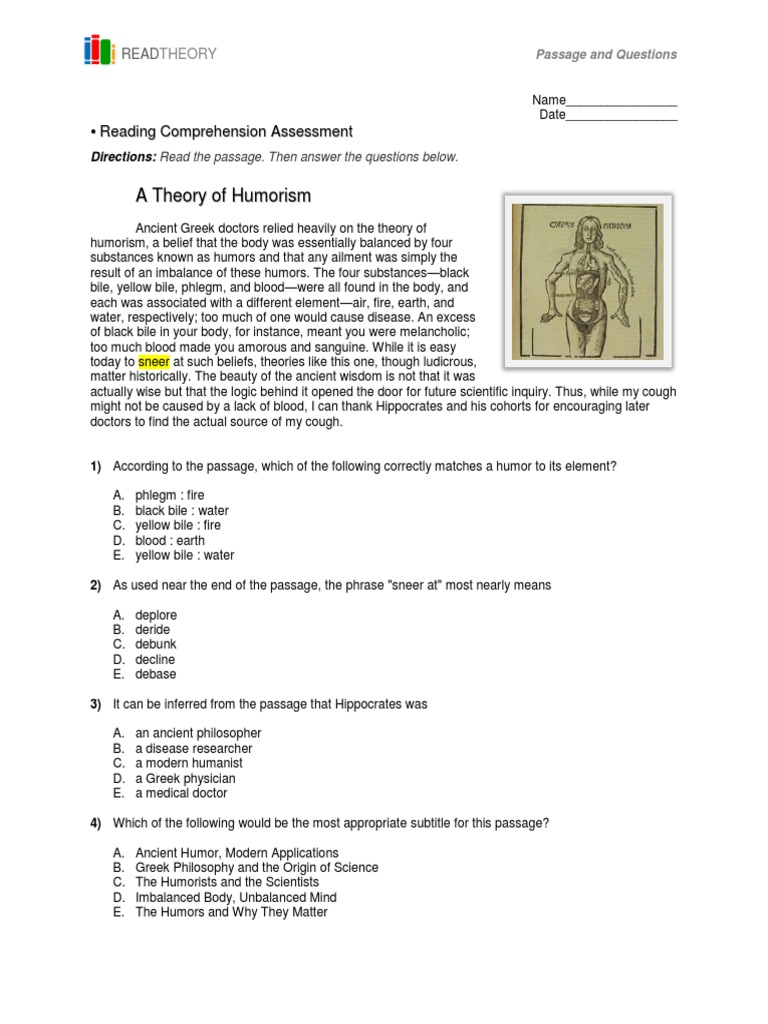 Humorism: Ancient Medical Beliefs | PDF | Theory | Epistemology