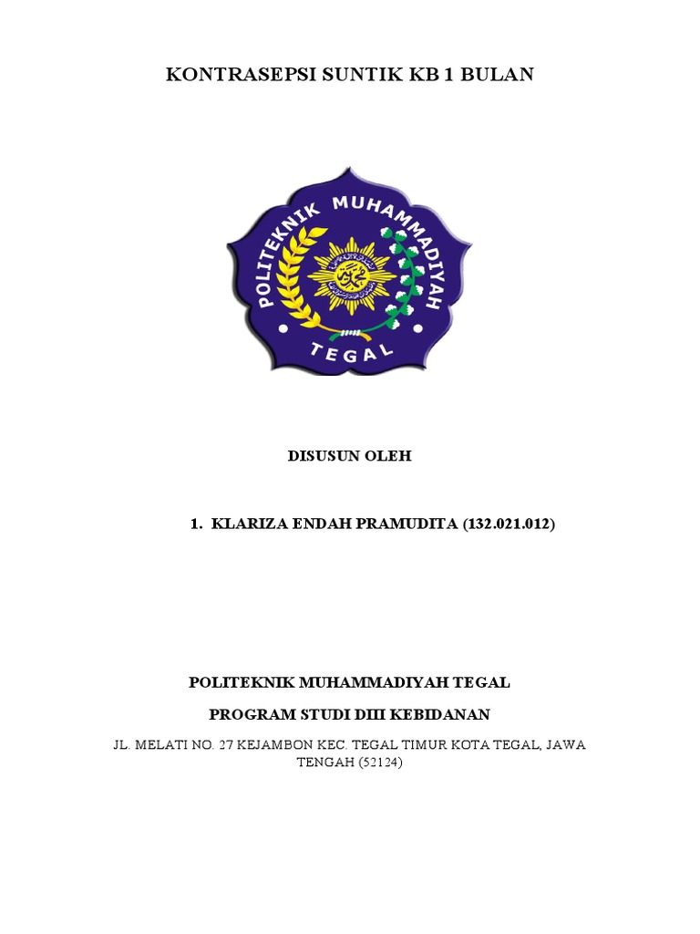Suntik KB 1 Bulan | PDF