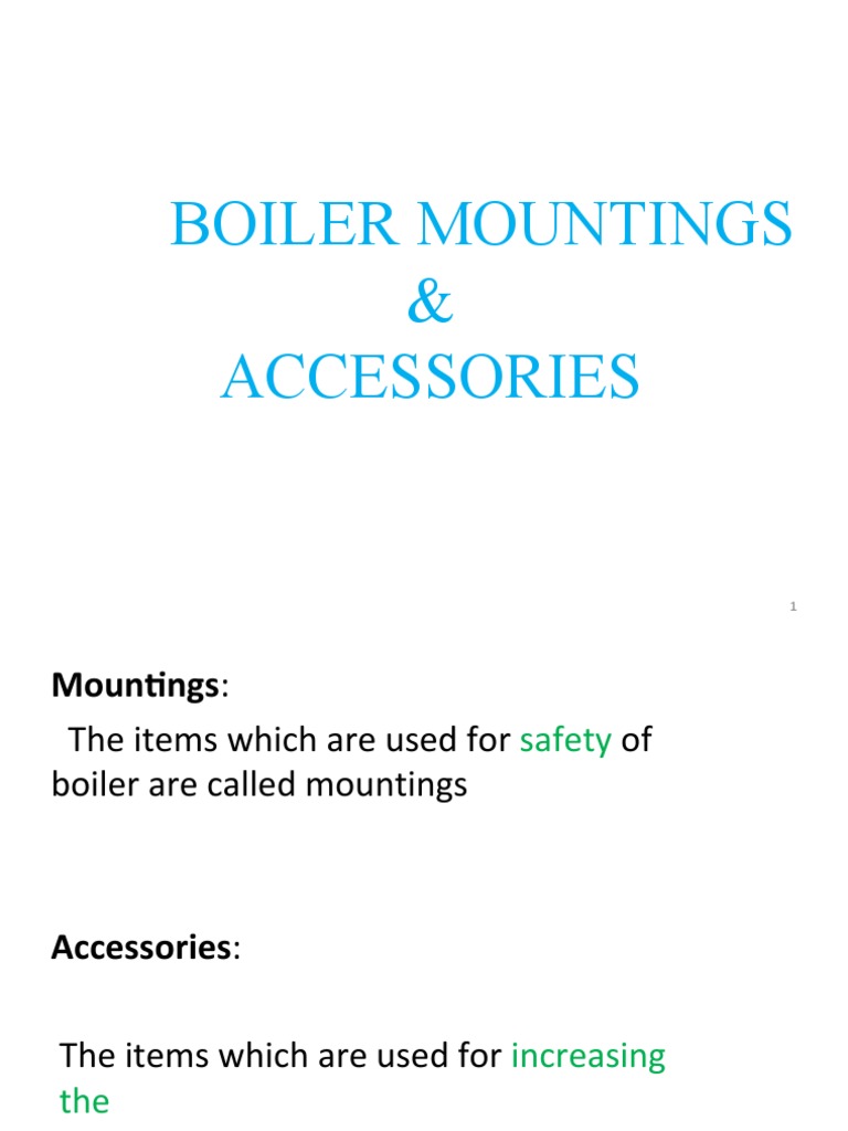 Boiler Mounting and Accessories | PDF | Boiler | Valve