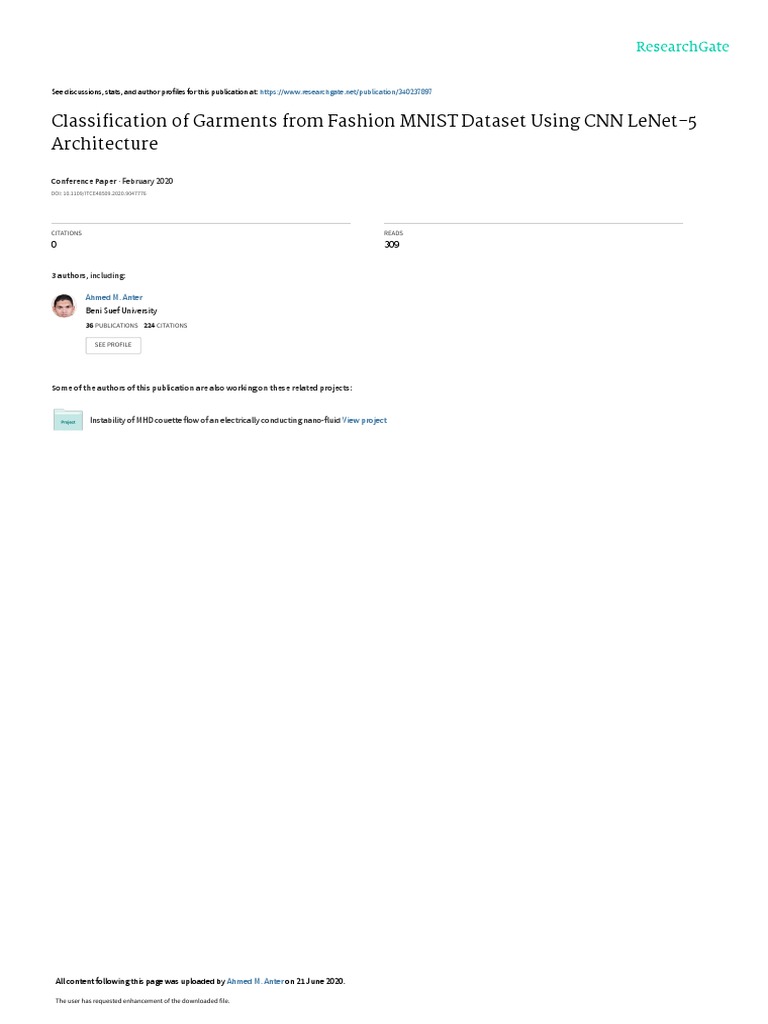 Classification of Garments From Fashion MNIST | PDF | Deep Learning ...