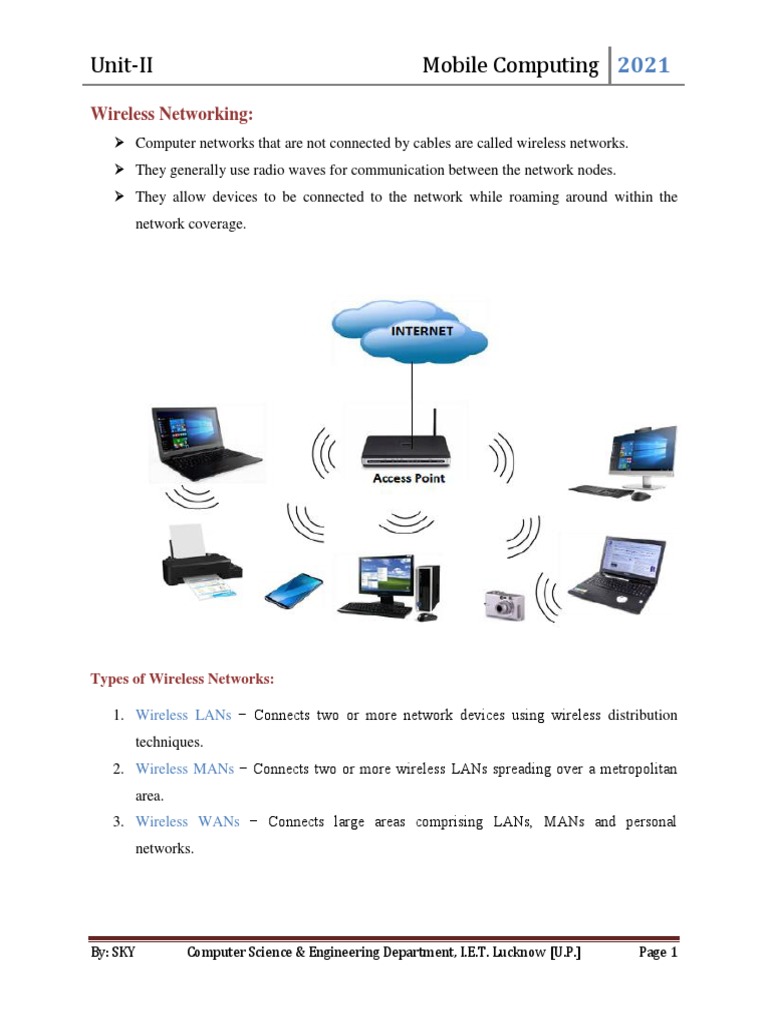 Wireless Networking Pdf Wireless Lan Computer Network