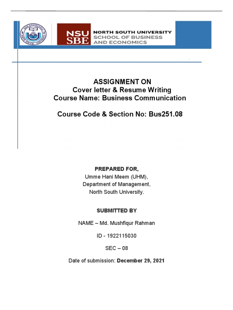 Sadia Afrin Cover Letter CV | PDF