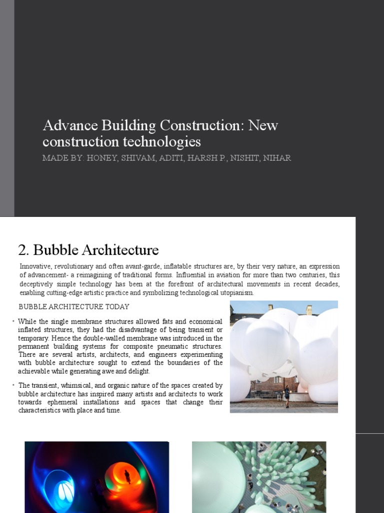 Advance Building Construction: New Construction Technologies | PDF